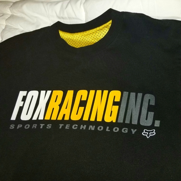 Fox | Shirts | Fox Moto X Racing Jersey Reversible Black N Yellow ...